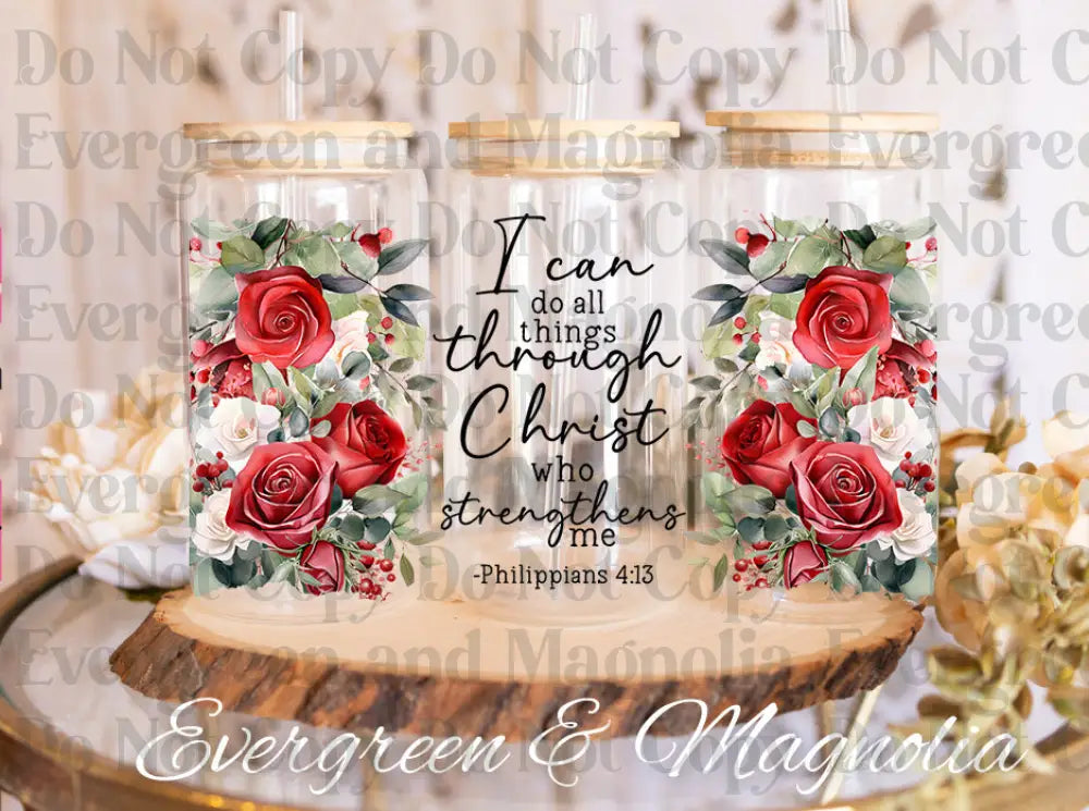Bible Verse I Can Do All Things Through Christ – Evergreen & Magnolia