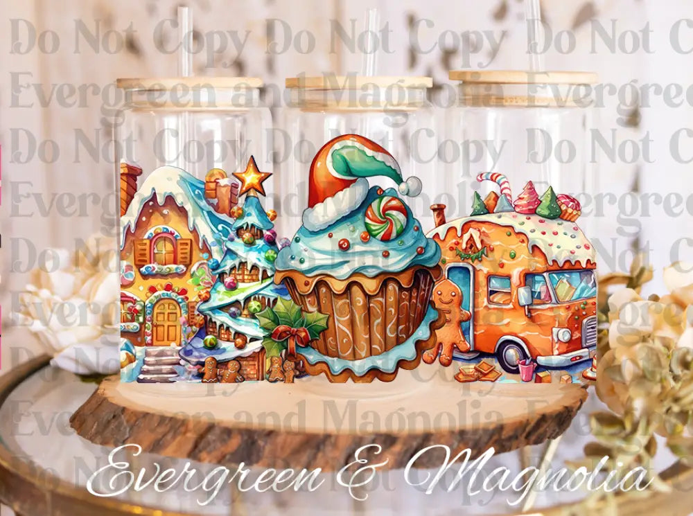 114-Gingerbread Christmas cakes – Evergreen & Magnolia