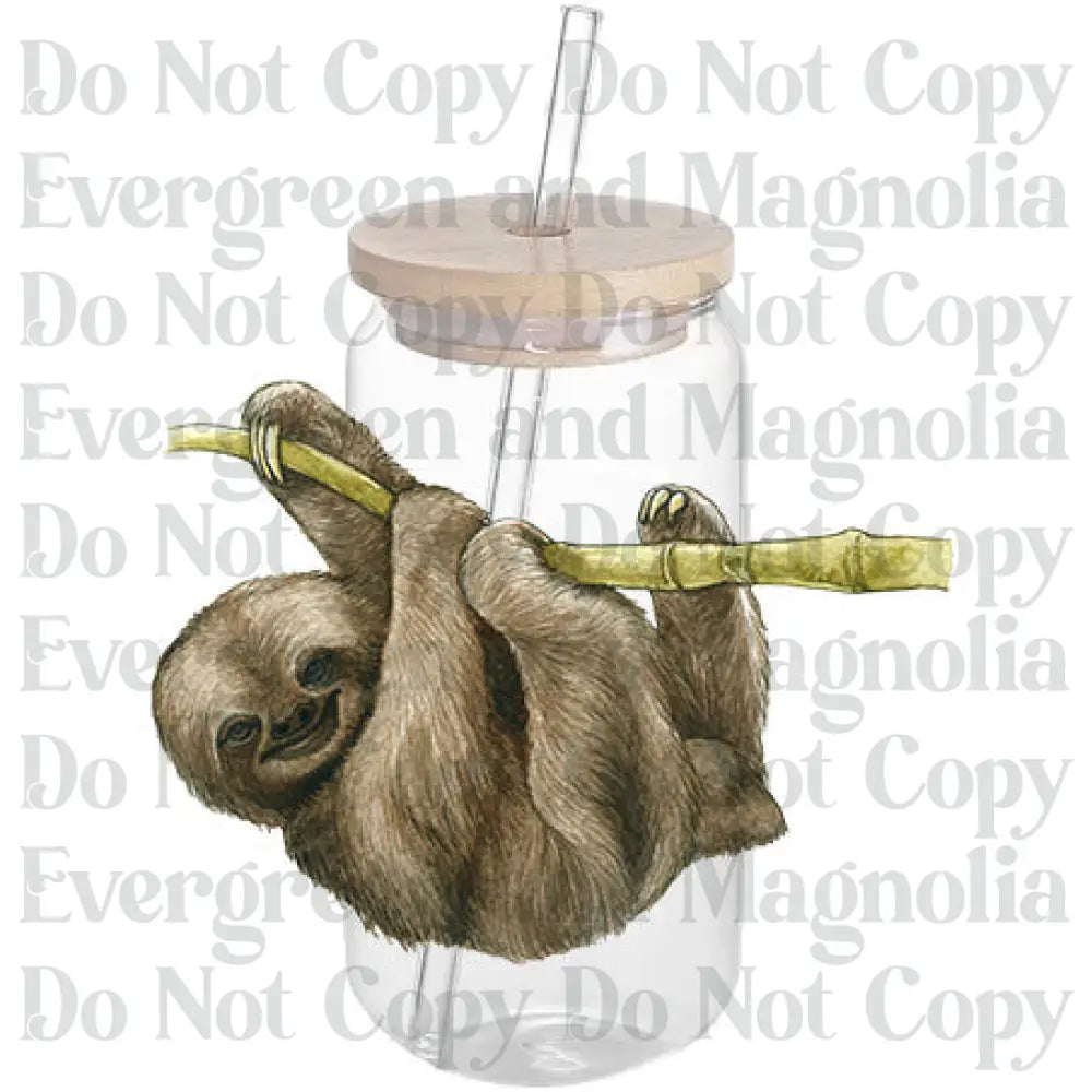 Sloth Decal 22 – Evergreen & Magnolia