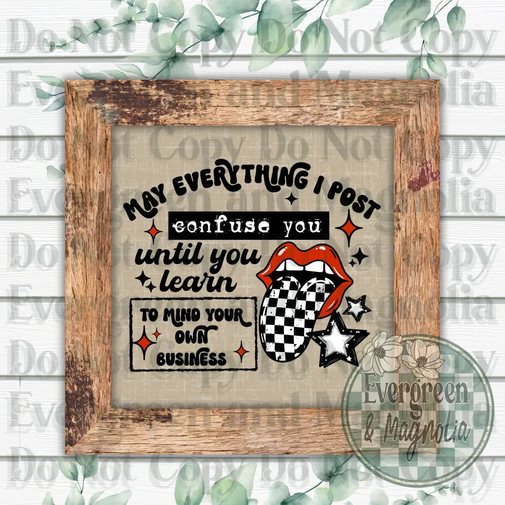 Mind Your Business (Black) – Evergreen & Magnolia