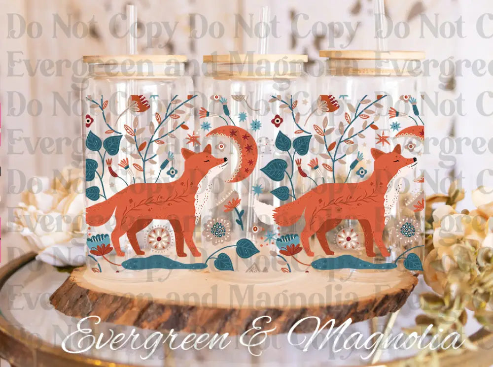 Orange-teal fox – Evergreen & Magnolia