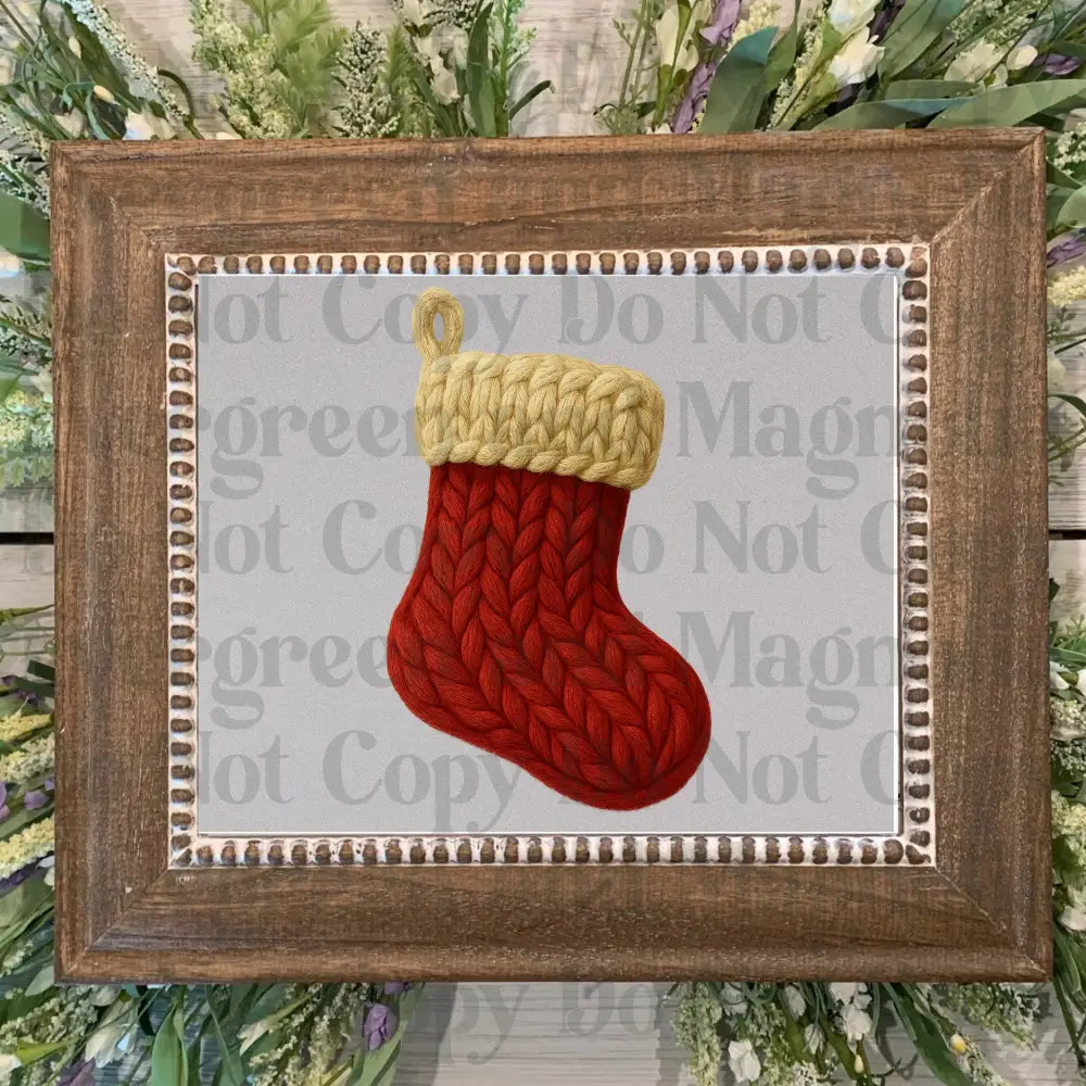 Yarn stocking – Evergreen & Magnolia