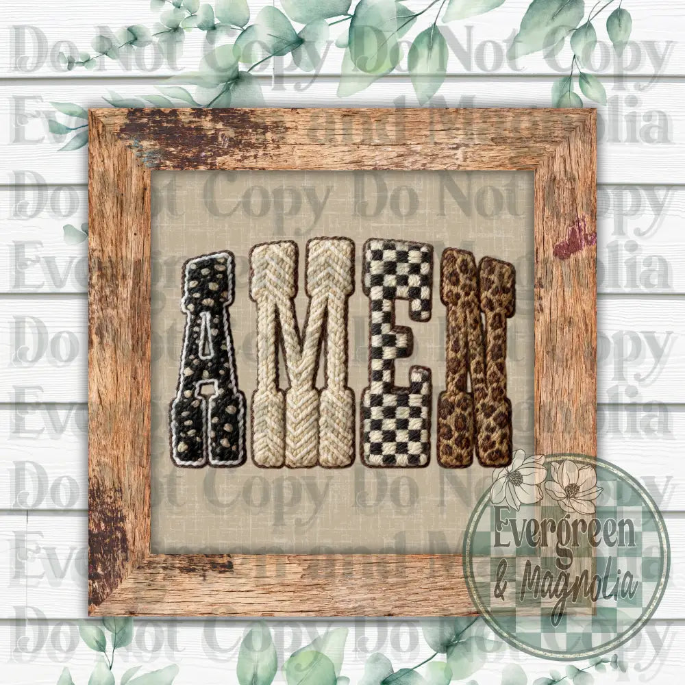 Amen Animal Print – Evergreen & Magnolia